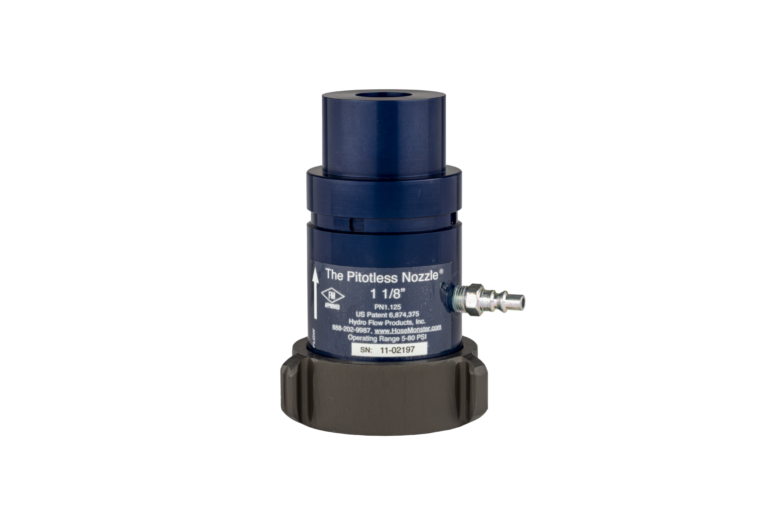 1 ⅛″ Pitotless Nozzle® Grooved | Hose Monster