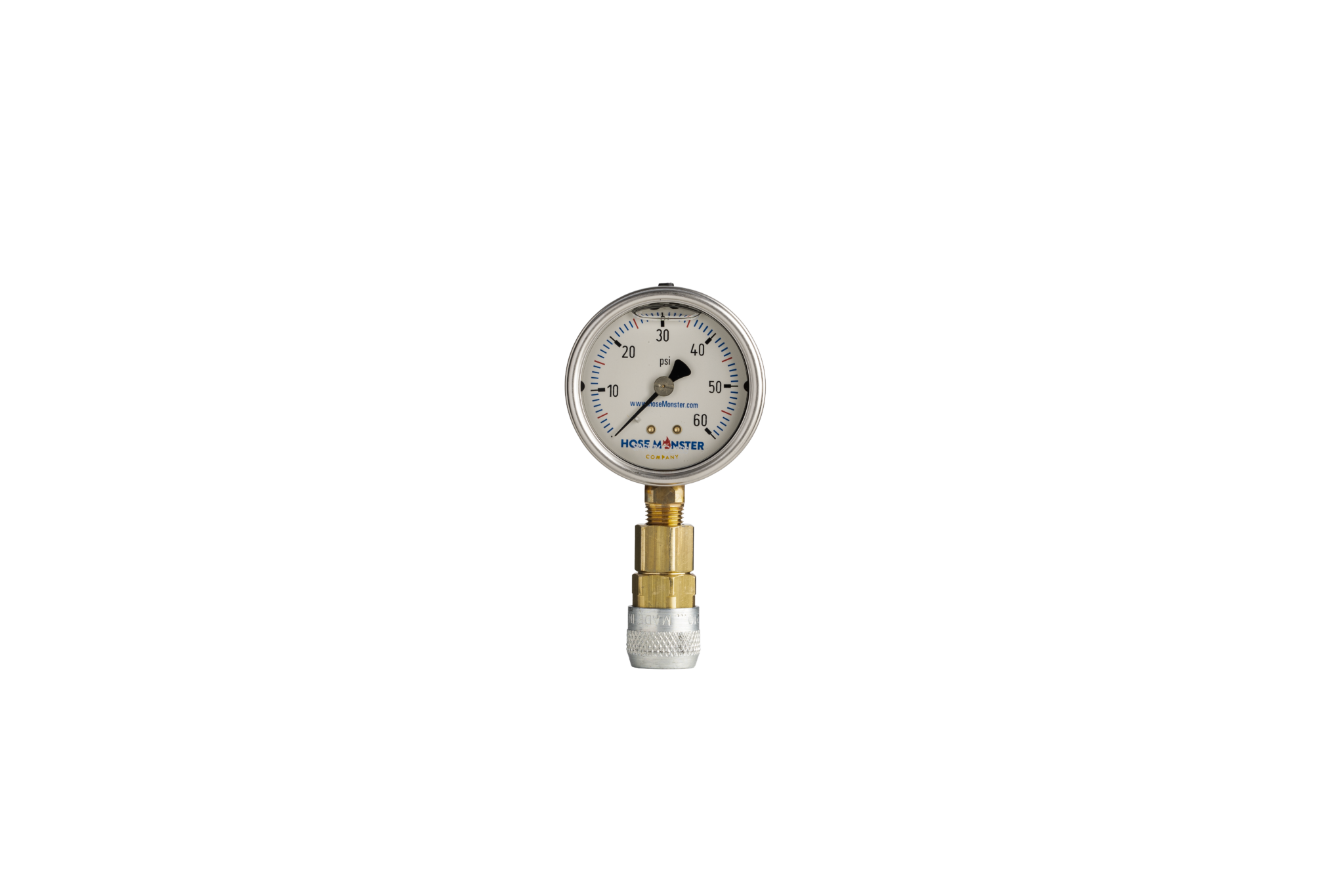 Two and a Half Inch Analog Flow Rate Gauge | Hose Monster